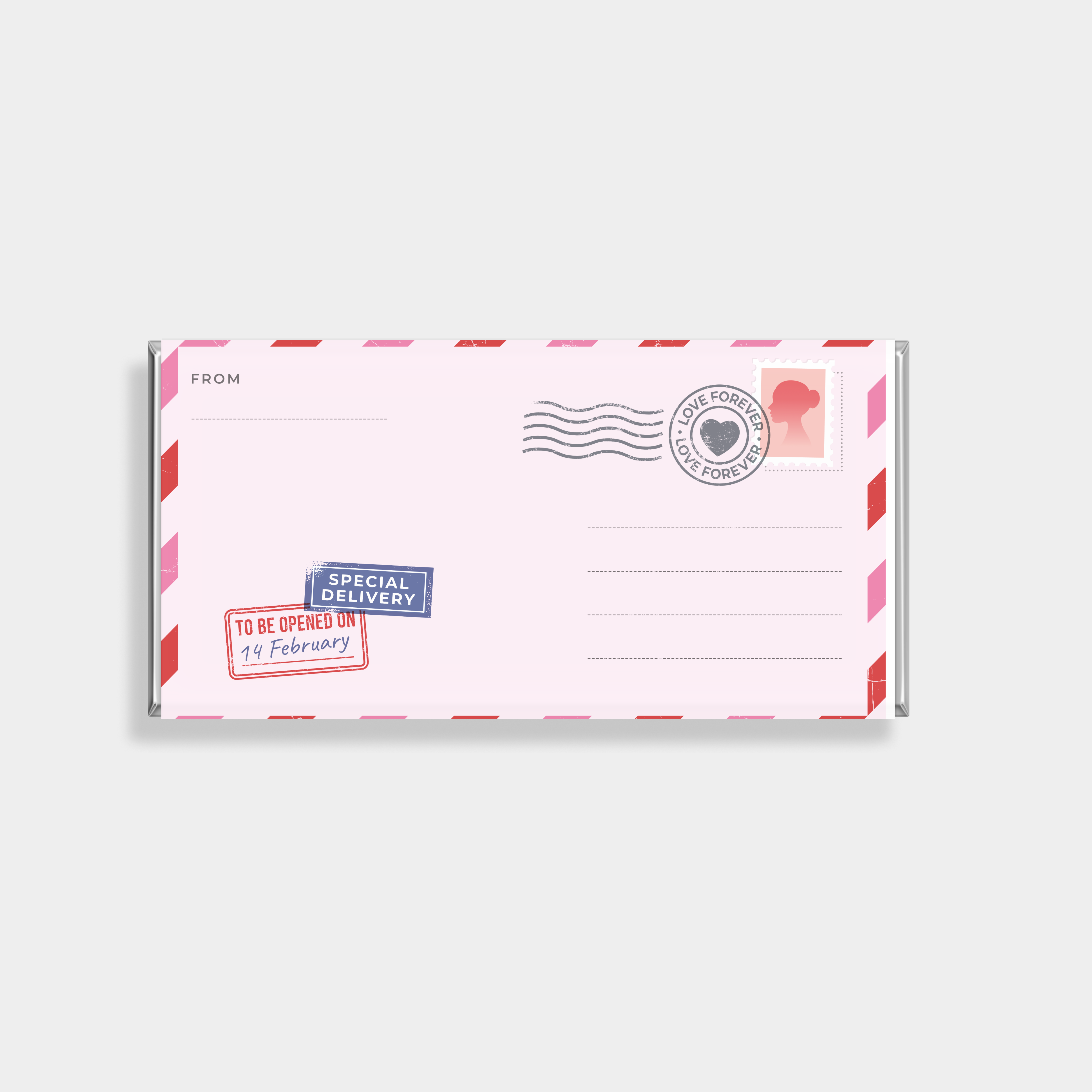 Postcard Valentine's Day Personalised Chocolate Bar – Barilliant